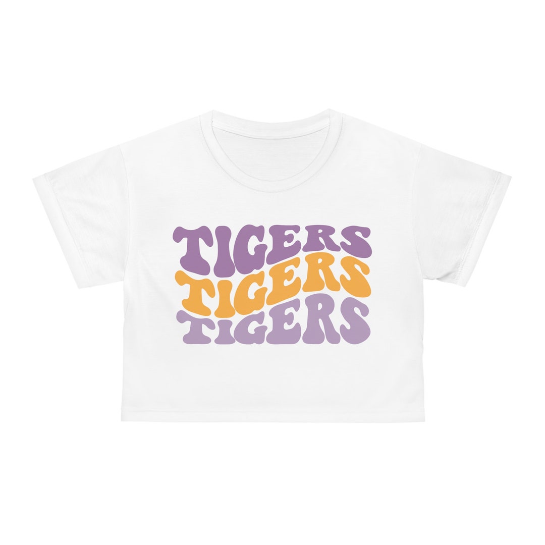 Women's Tigers Crop Top, Retro Tigers Shirt, Womens Tigers Shirt ...