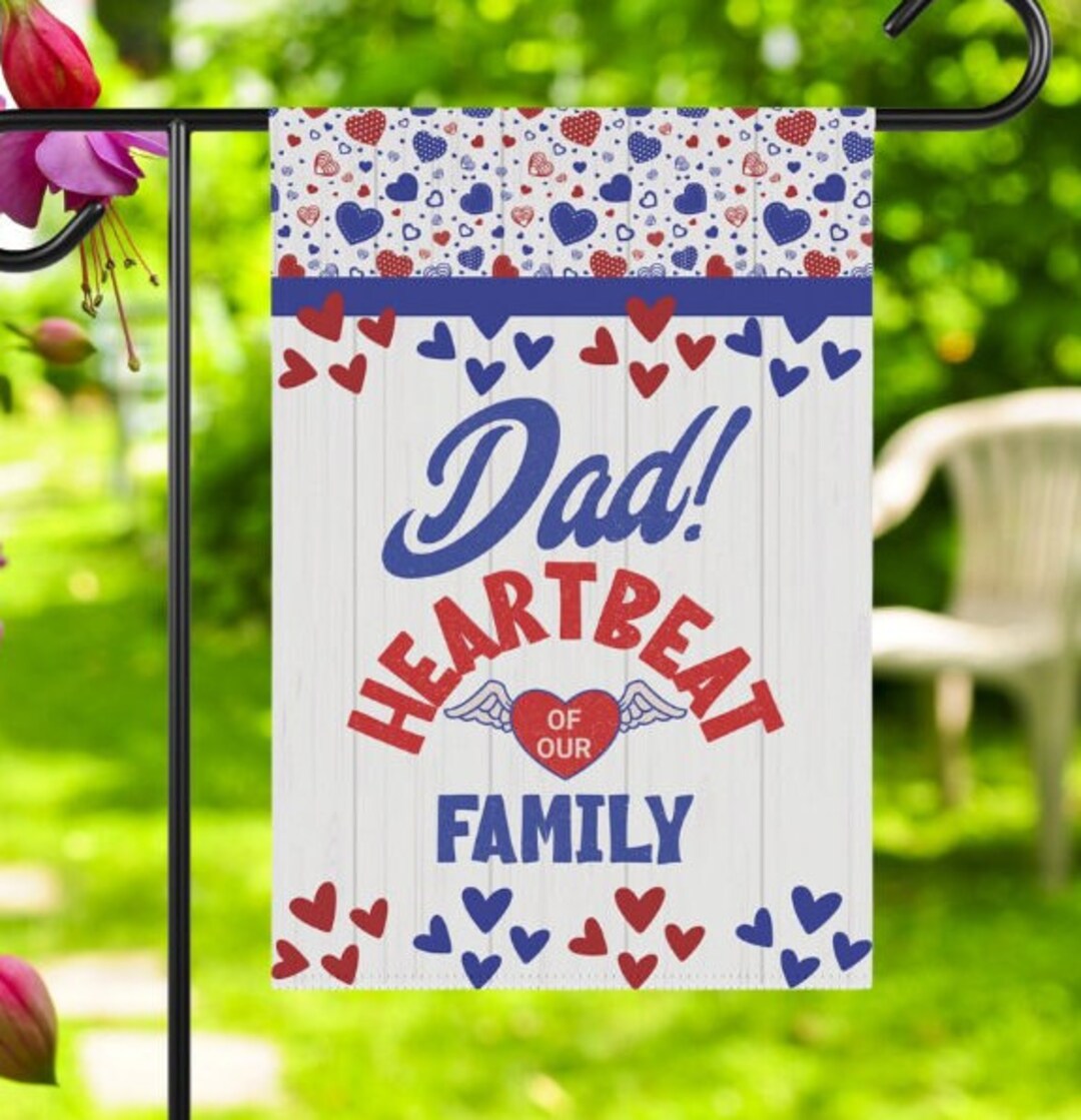 Dad Valentine's Day Garden Flag Valentines House Banner Father's Day ...