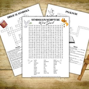 Psalm 91 and Bible Facts Christian Crossword Puzzles Religious Word ...