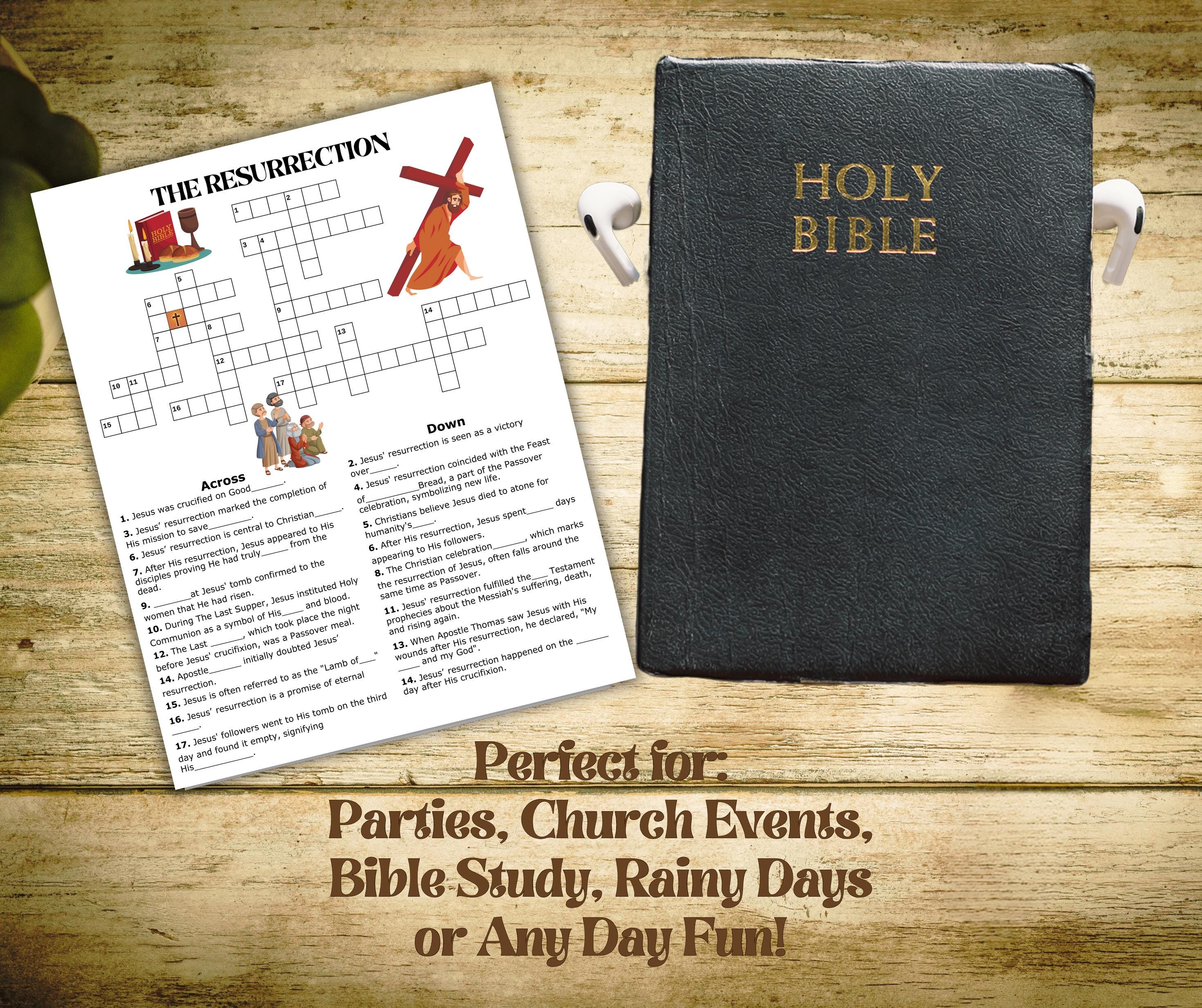 Easter Jesus' Resurrection Christian Crossword Puzzles Easter Word ...