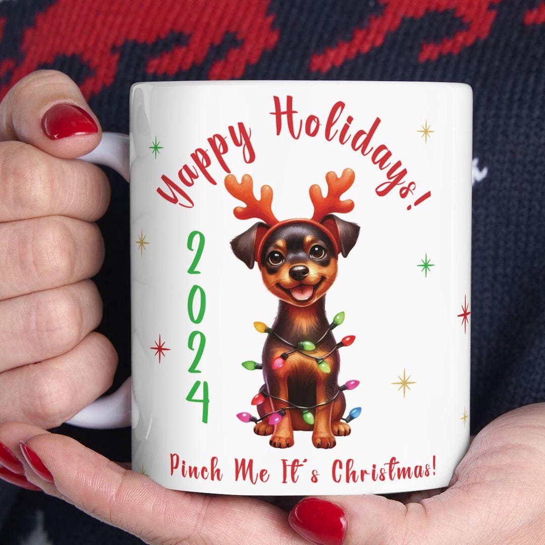 2024 Christmas Miniature Pinscher Ceramic Mug, (11oz, 15oz) Funny ...