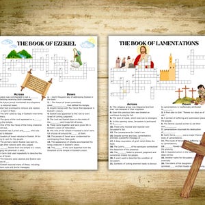 Lamentations and Ezekiel Christian Crossword Puzzles Religious Word ...