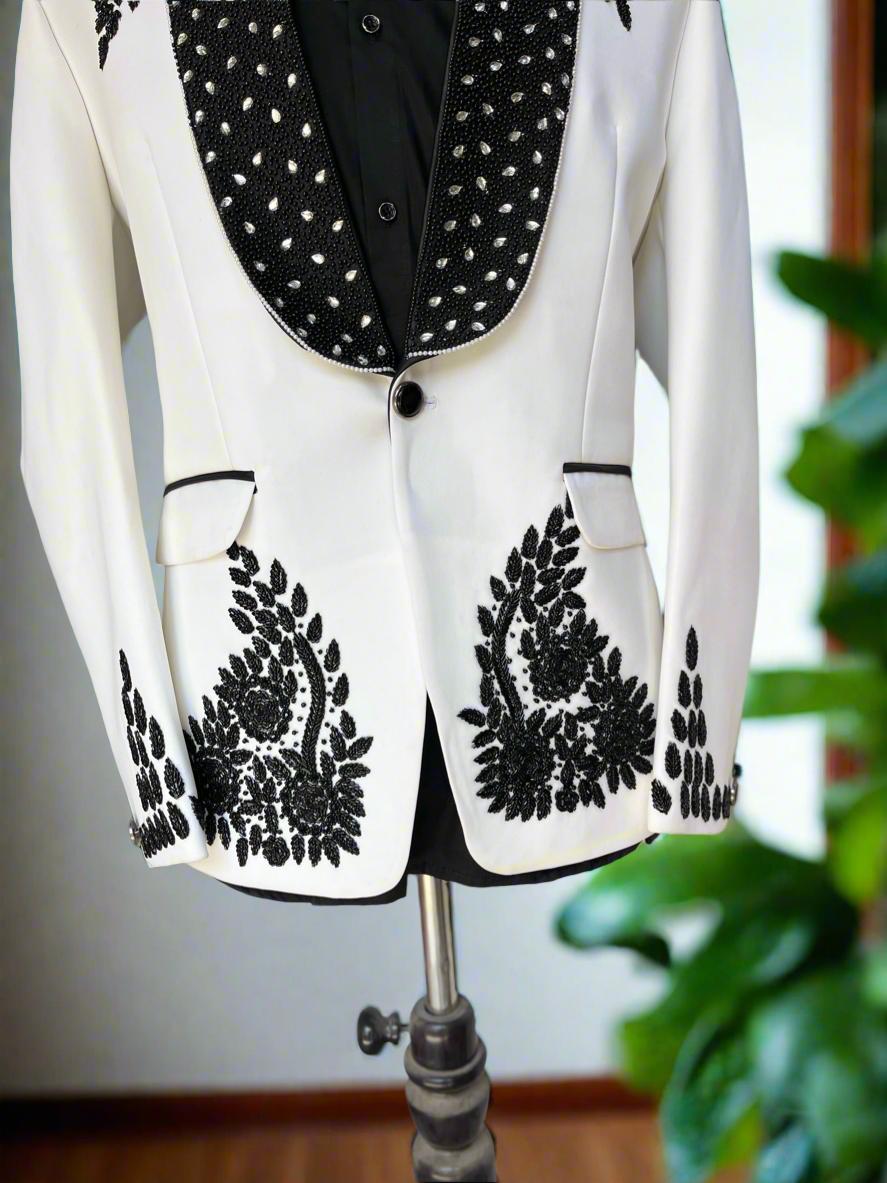 Men's Ivory Luxury Designer Tuxedo Suit| Men's Customise Designer ...