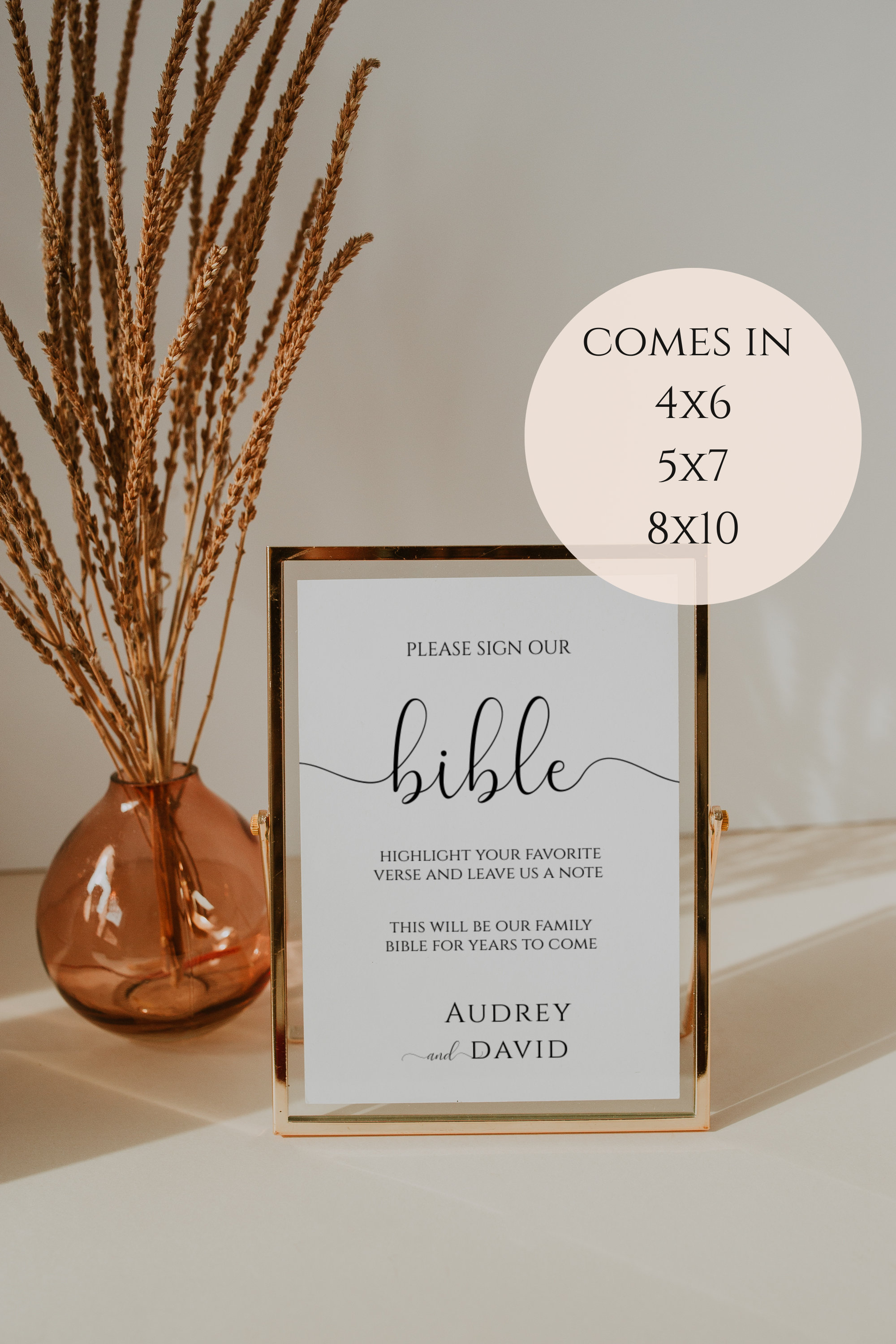 Wedding Bible Guest Book Sign, Please Sign Our Bible, Wedding Bible ...