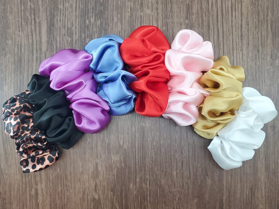 Handmade French Barrette | Satin Scrunchie Barrette | Large Croissant ...
