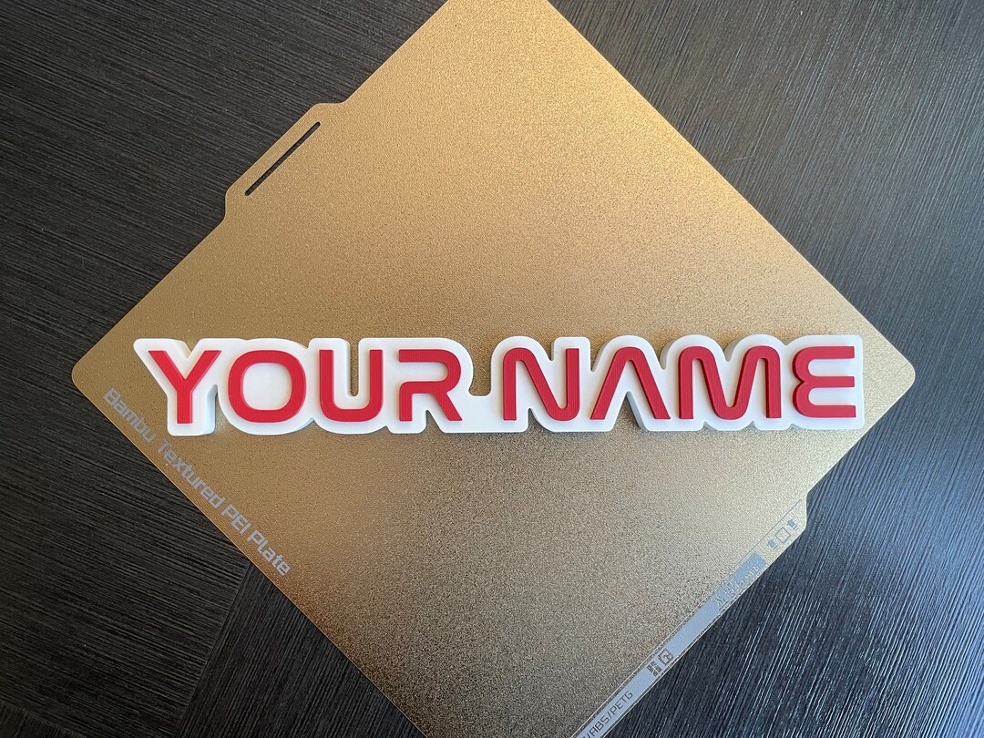 NASA Style Personalized Nameplate Classic Colors - Etsy
