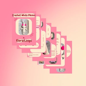 White Pikmin Crochet Plush Pattern - Etsy