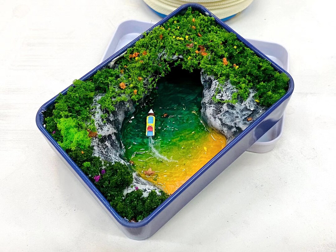 Mysterious Cave, Miniature Island Landscape, Green Series Micro ...