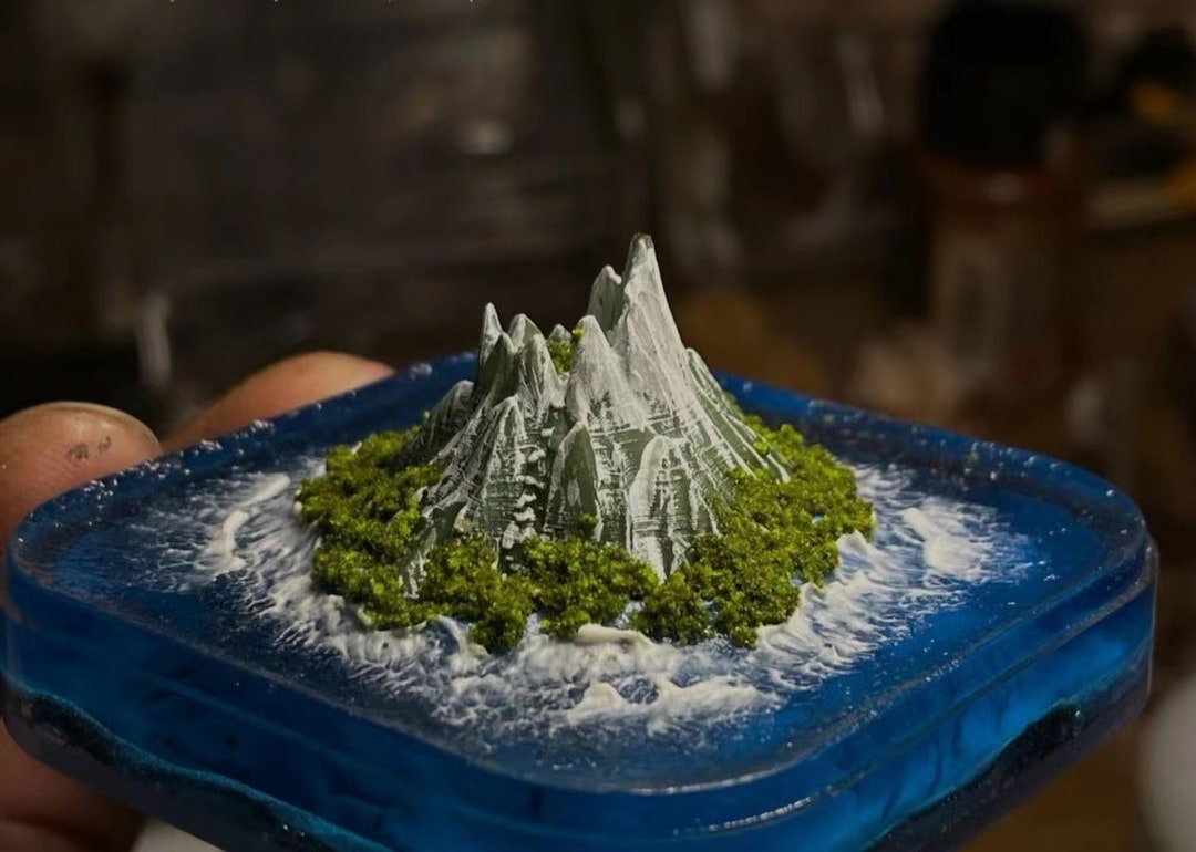 Miniature Volcano Landscape,sleeping Volcano, Handmade Landscape Box ...