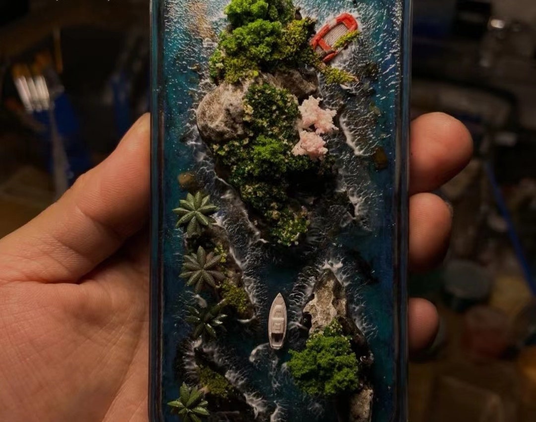 Random Miniature Island Landscape,handmade Miniature Landscape Box ...