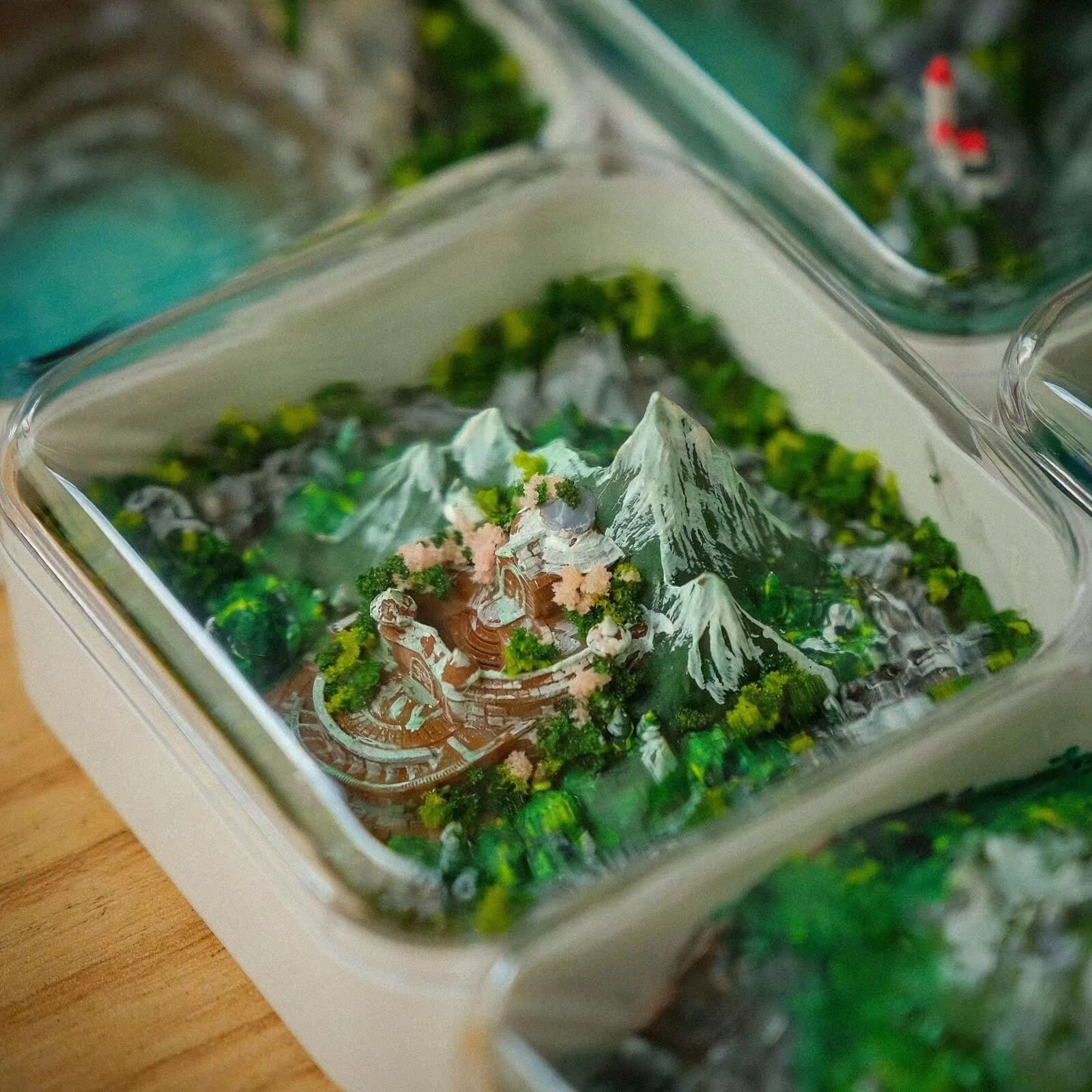 Miniature Lighthouse Island Landscape,cote D'azur,handmade Landscape ...