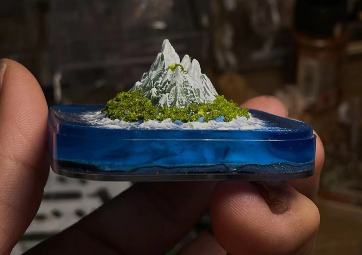 Miniature Volcano Landscape,sleeping Volcano, Handmade Landscape Box ...