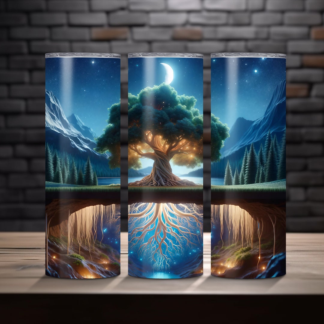 Tree of Life Inspired Design for 20oz Skinny Tumblers, Spiritual Nature ...