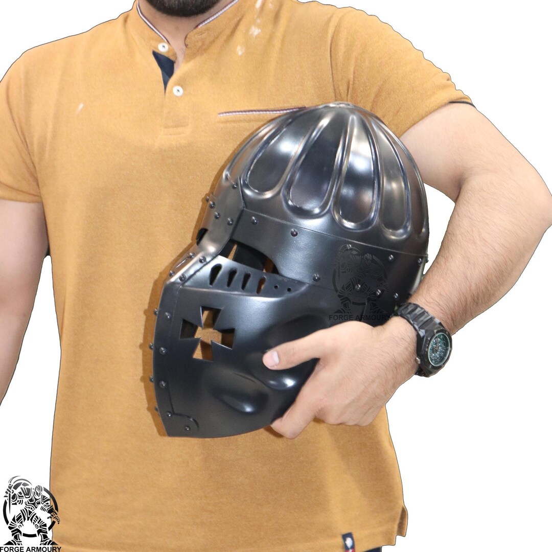 Forge Armoury Crusader SCA Helmet (hardened 4130 Heat Treated Steel) 2 ...