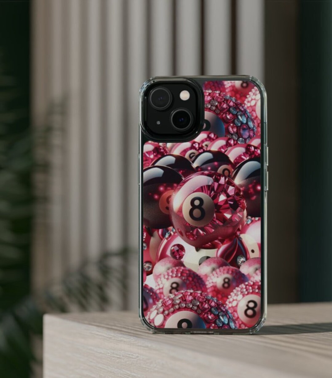 Pink 8 Ball iPhone Case Billiard Gift 3D Optical Illusion iPhone 15 ...