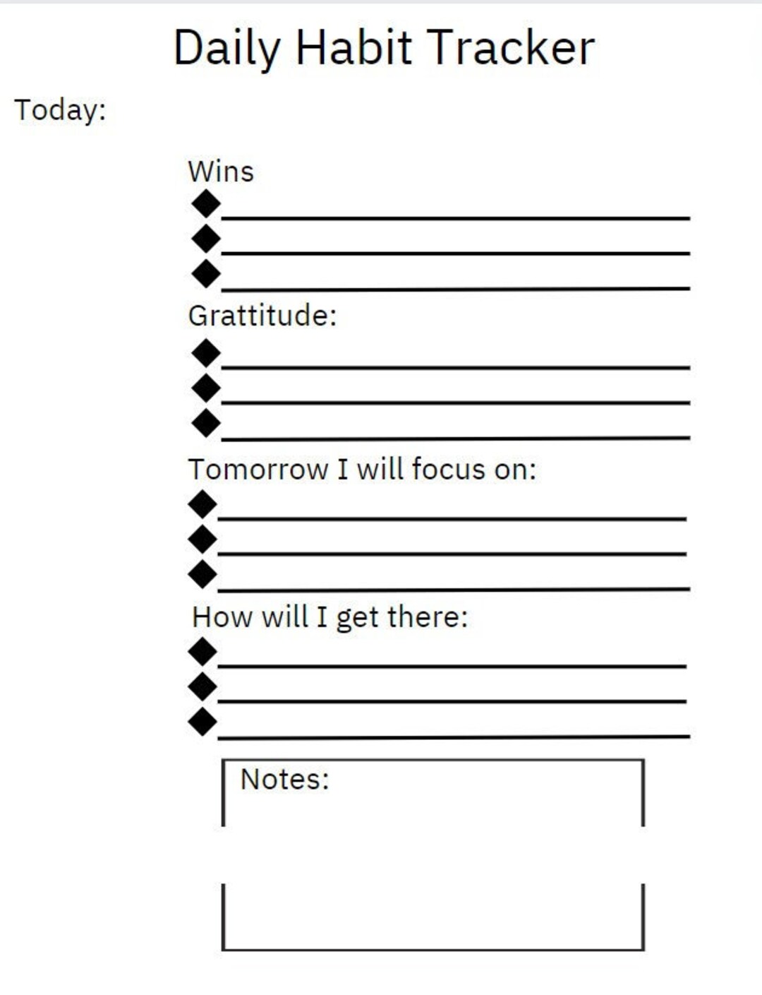 Daily Habit Tracker Printable, Habit Tracker Template, Routine Tracker ...