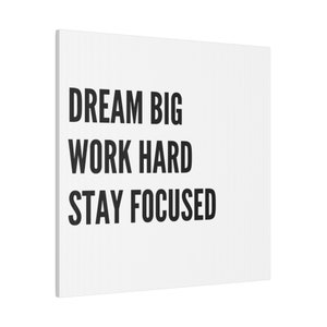 Inspirational Positive Motivational Wall Boho Canvas Wall Art dream Big ...