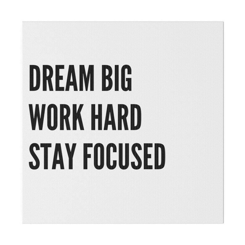 Inspirational Positive Motivational Wall Boho Canvas Wall Art dream Big ...