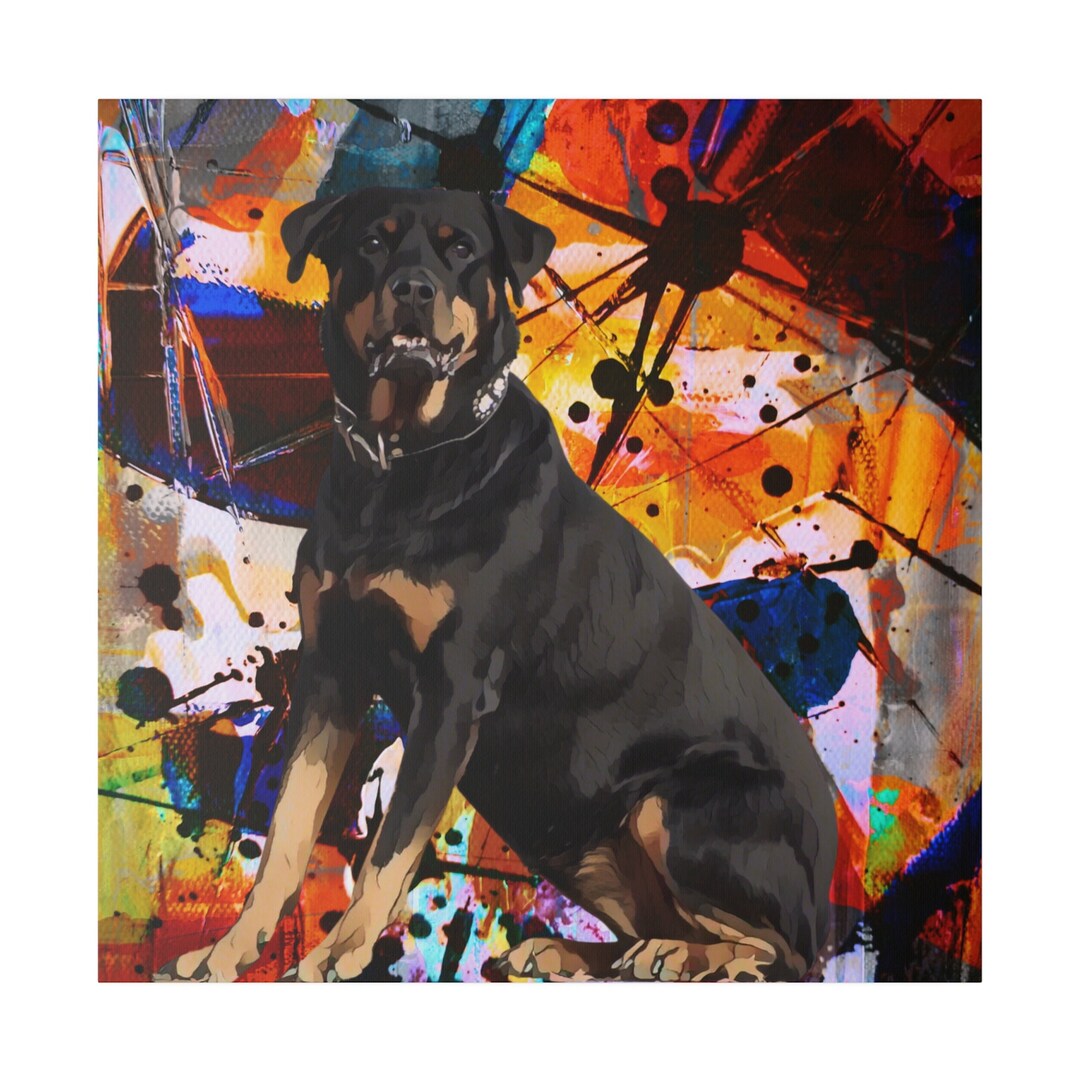 Rottweiler Abstract Art Piece for Dog Lovers - Etsy
