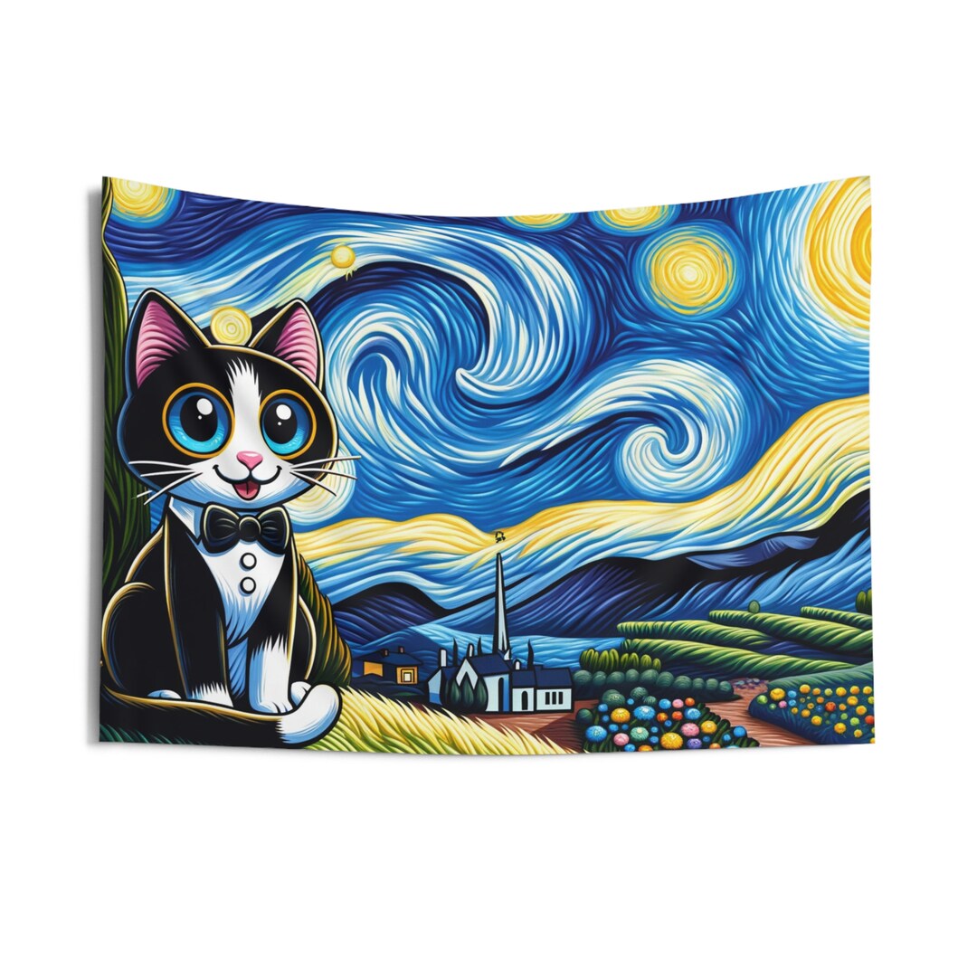 Starry Night by Vincent Van Gogh Tapestry Wall Hanging Home Dorm Uni ...
