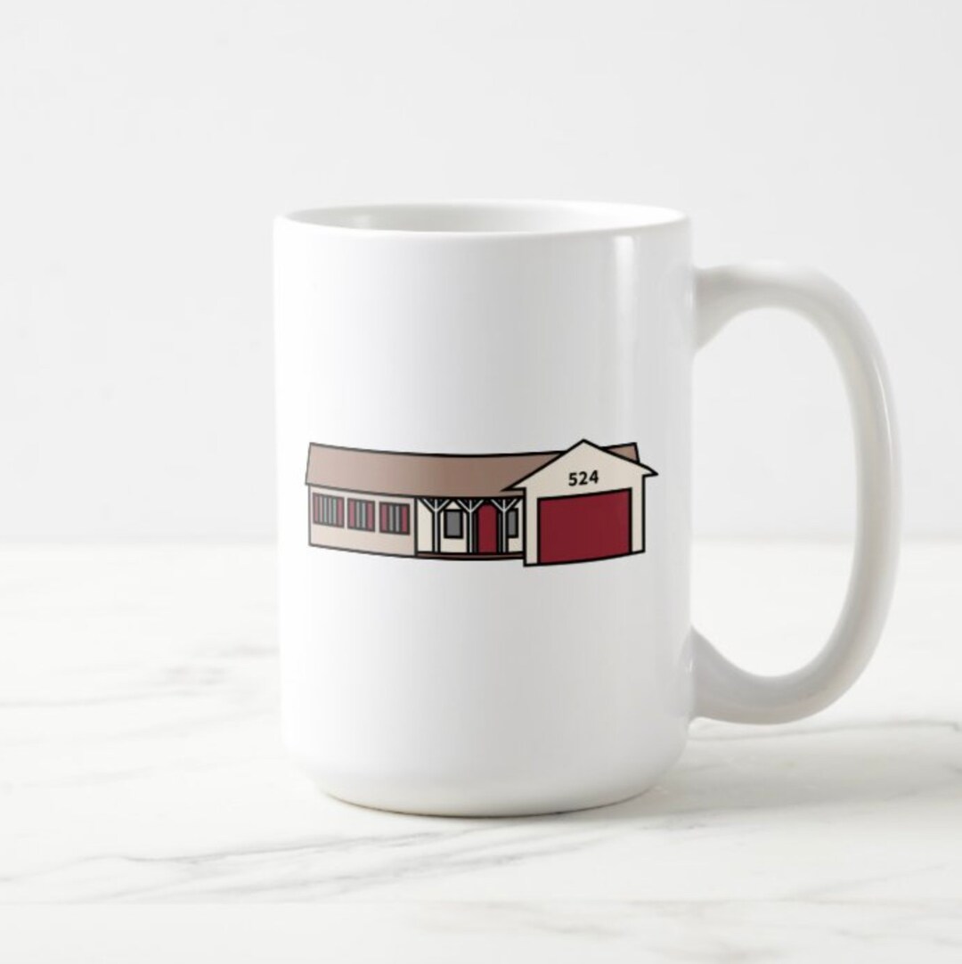 Custom House Portrait Mug, Personalized Housewarming Gift, Custom House ...