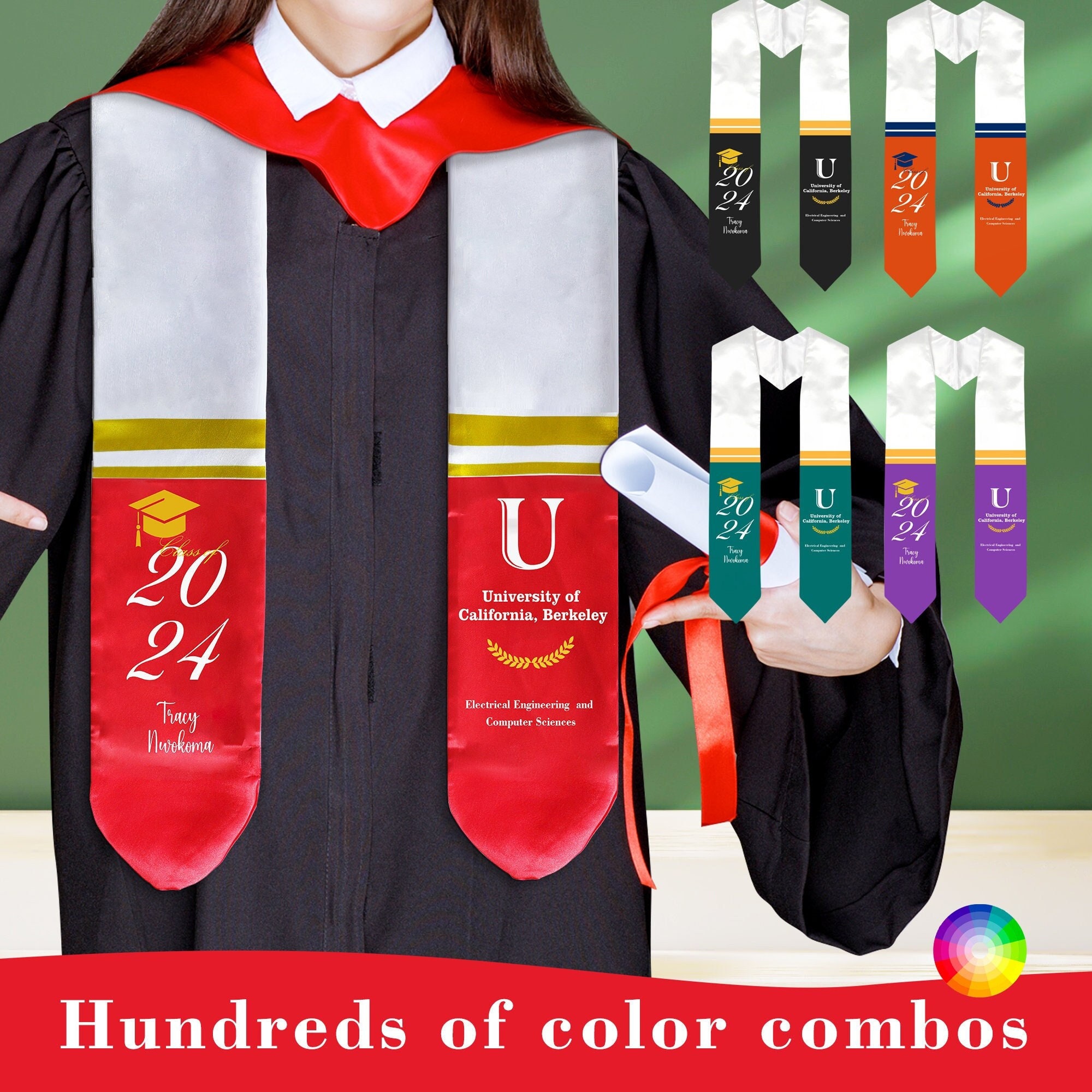 Personalized Graduation Stole,custom Graduation Sashes,grad Gift, Gift ...