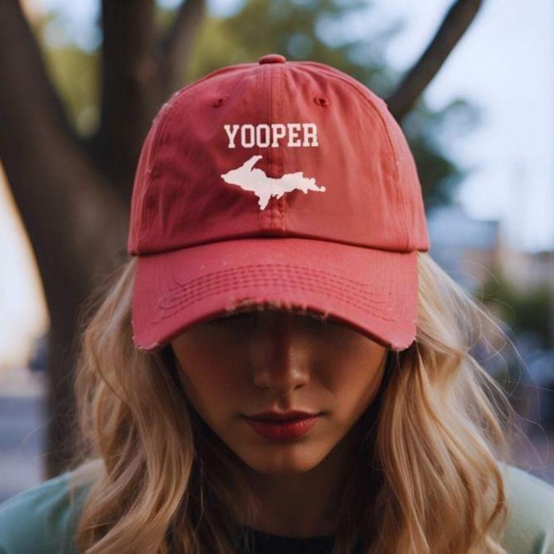 Yooper Distressed Baseball Cap Upper Peninsula Michigan Hat for Yooper ...