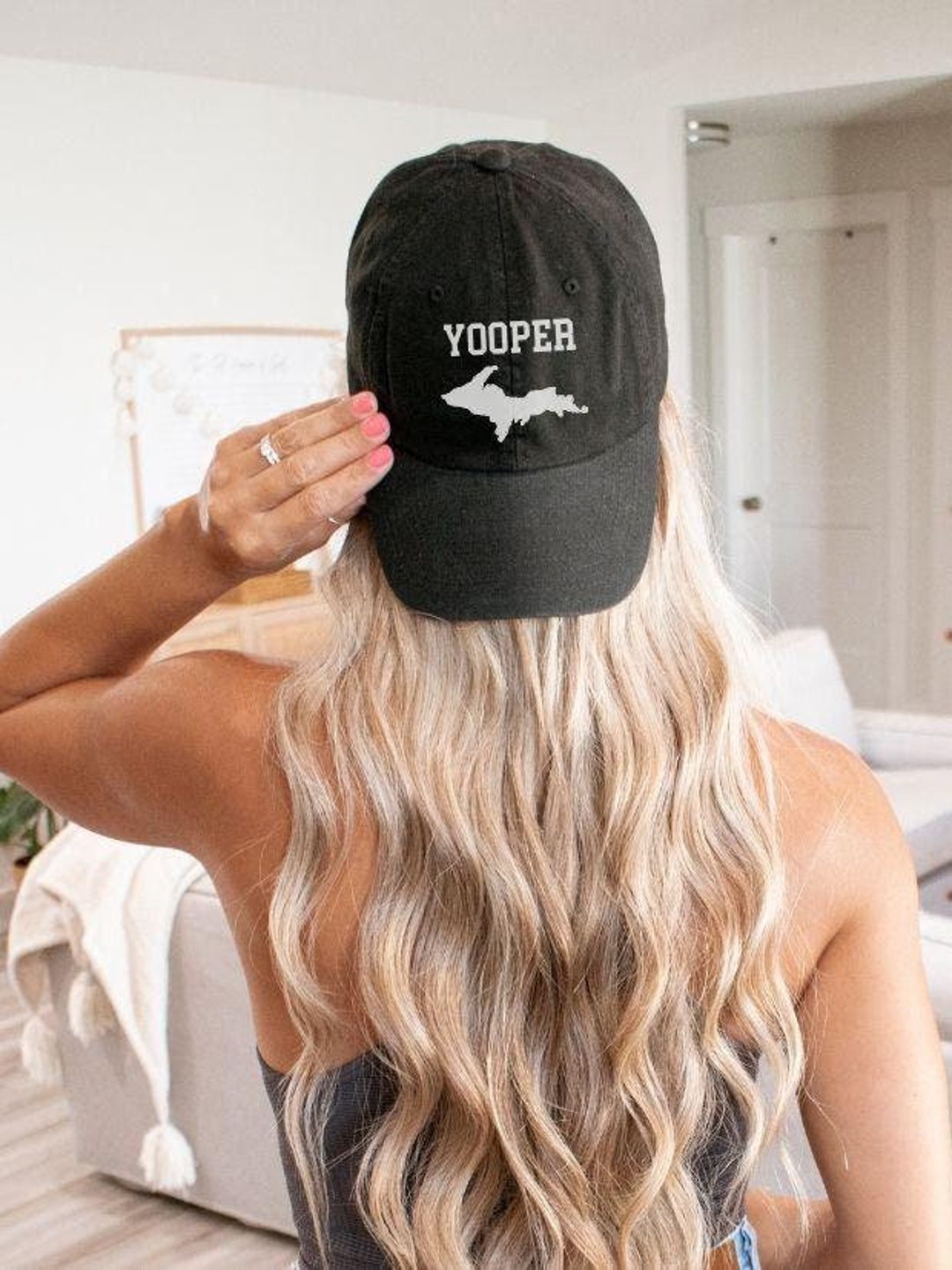 Yooper Distressed Baseball Cap Upper Peninsula Michigan Hat for Yooper ...