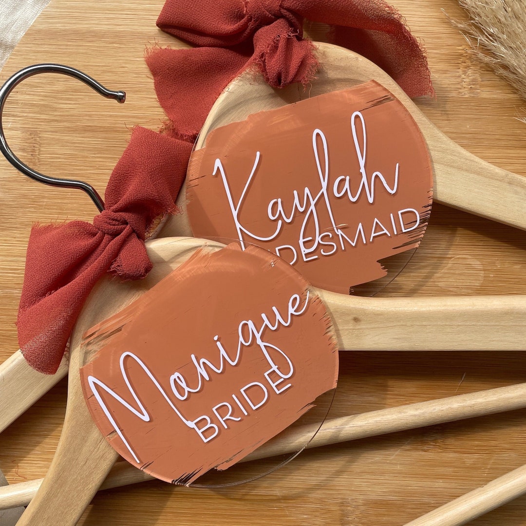 Custom Bride Hanger Tag Wedding Coat Hanger Tag Made of Honour Gift ...
