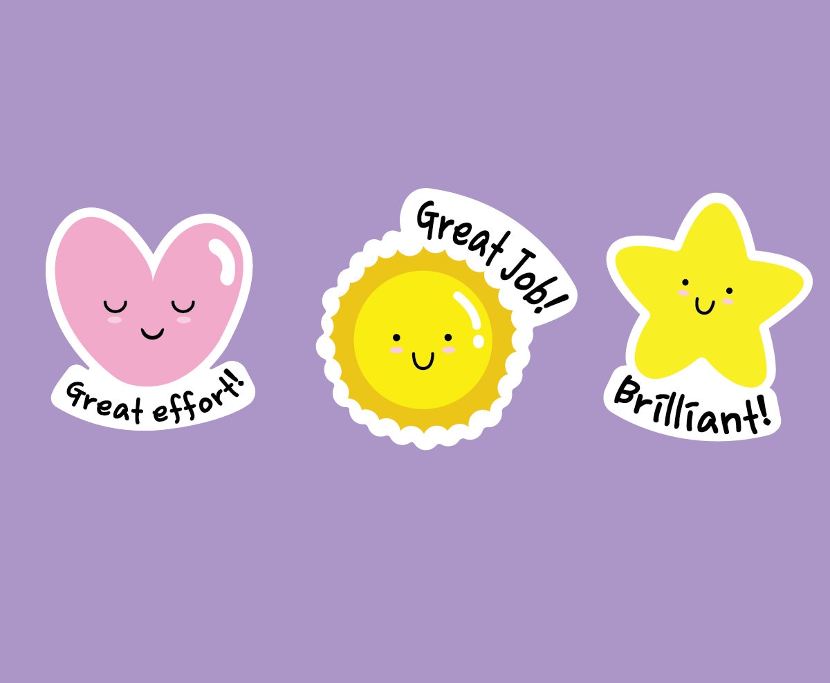 Good Job Reward Stickers, Cute Character Decals, Teacher Reward ...
