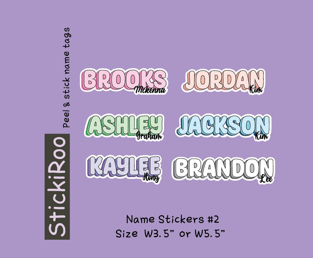 Personalized Kids Name Stickers - Waterproof School Labels - Etsy