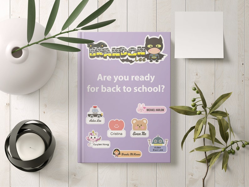 Cute Daycare Stickers - Cute Colorful Name Stickers - Cute Waterproof ...