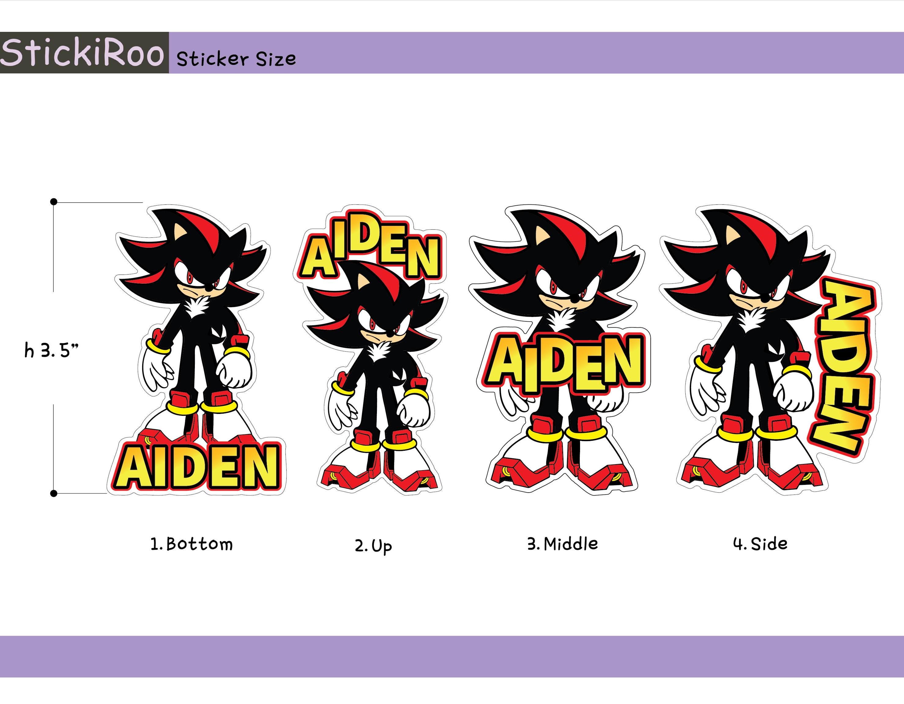 Sonic Shadow the Hedgehog - Shadow - Sonic Name Sticker - Kids Name ...