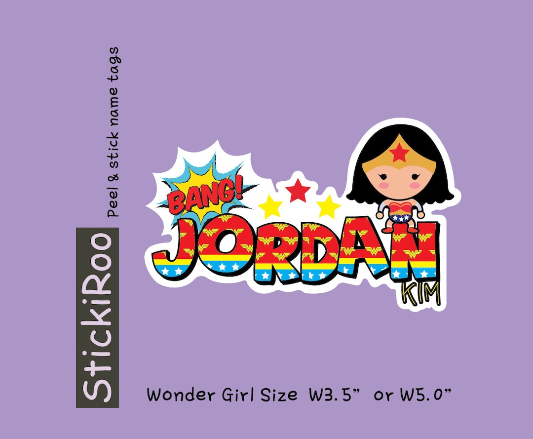 Cute Daycare Stickers - Cute Superhero Name Stickers - Cute Waterproof ...