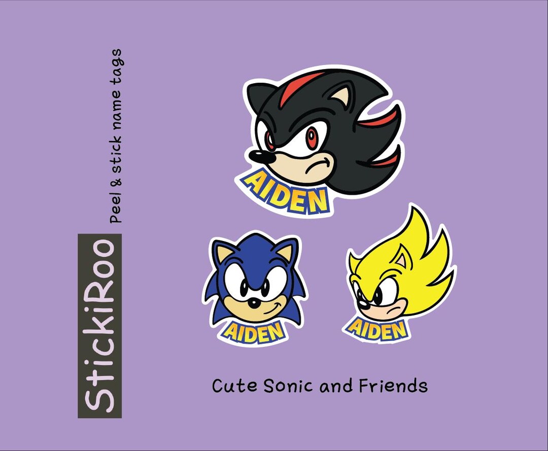 Cute Sonic and Friends #2 - Cute Kids Name Labels - Cute Dishwasher ...
