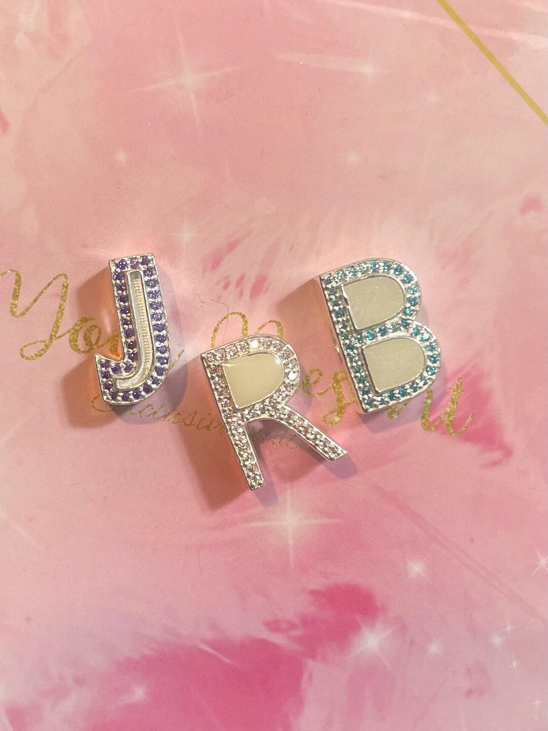 Letter Pandora Charm With Birthstone, Simulated Breast Milk Jewelry ...