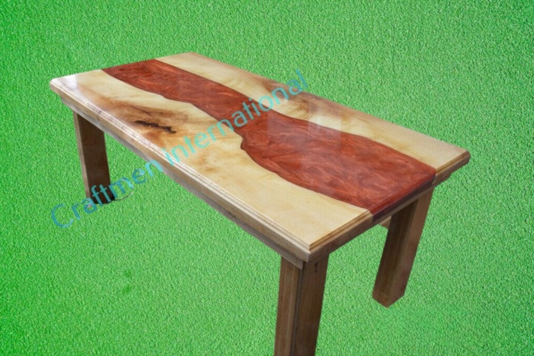 Red Epoxy Table Dining Table Live Edge Bedroom Furniture - Etsy