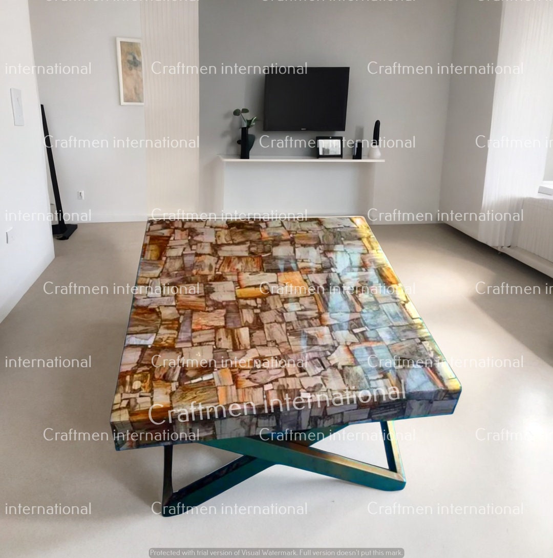 Petrified Table Top, Home Decor, Petrified Dining Table, Handmade Stone ...