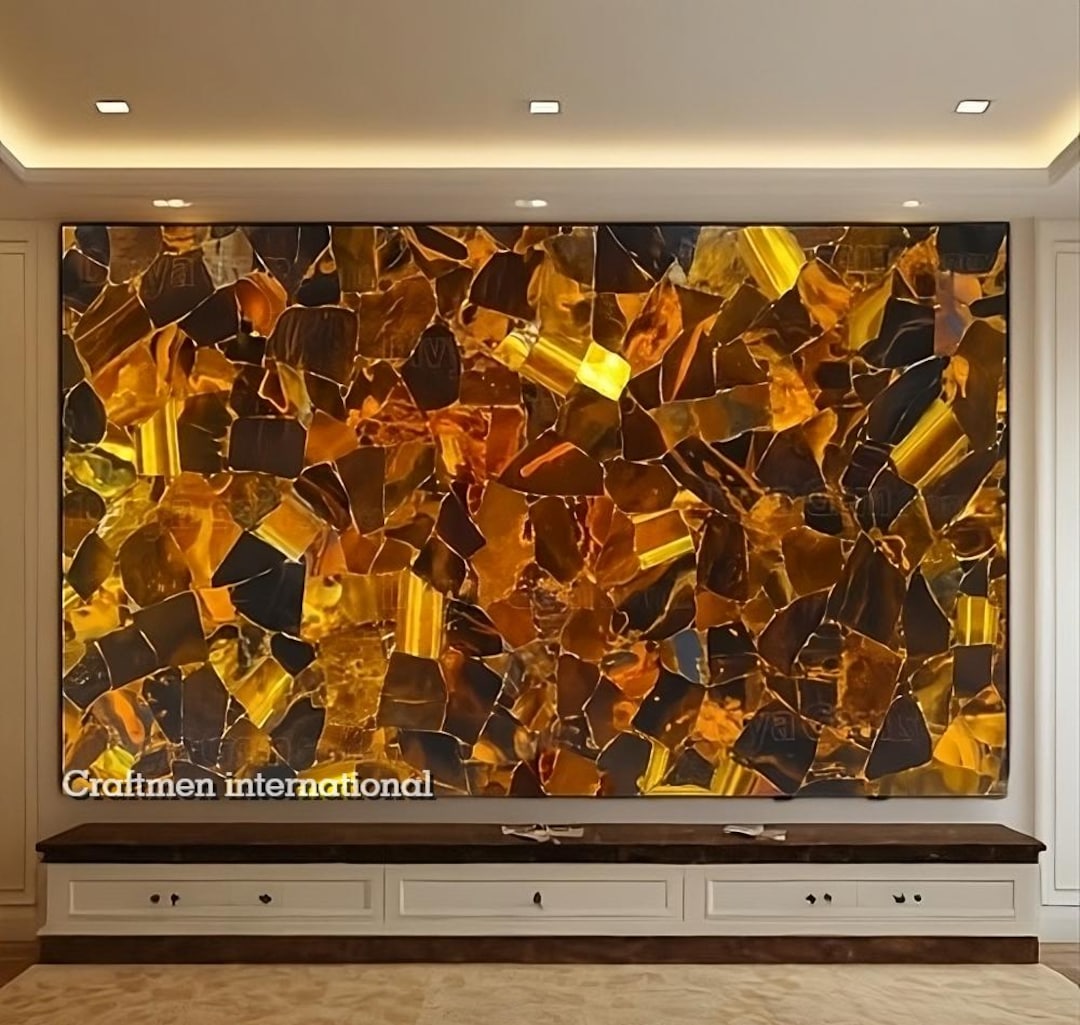 Tiger Eye Wall Panel, Handmade Wall Panel, Wall Art Panel, Home Decor ...