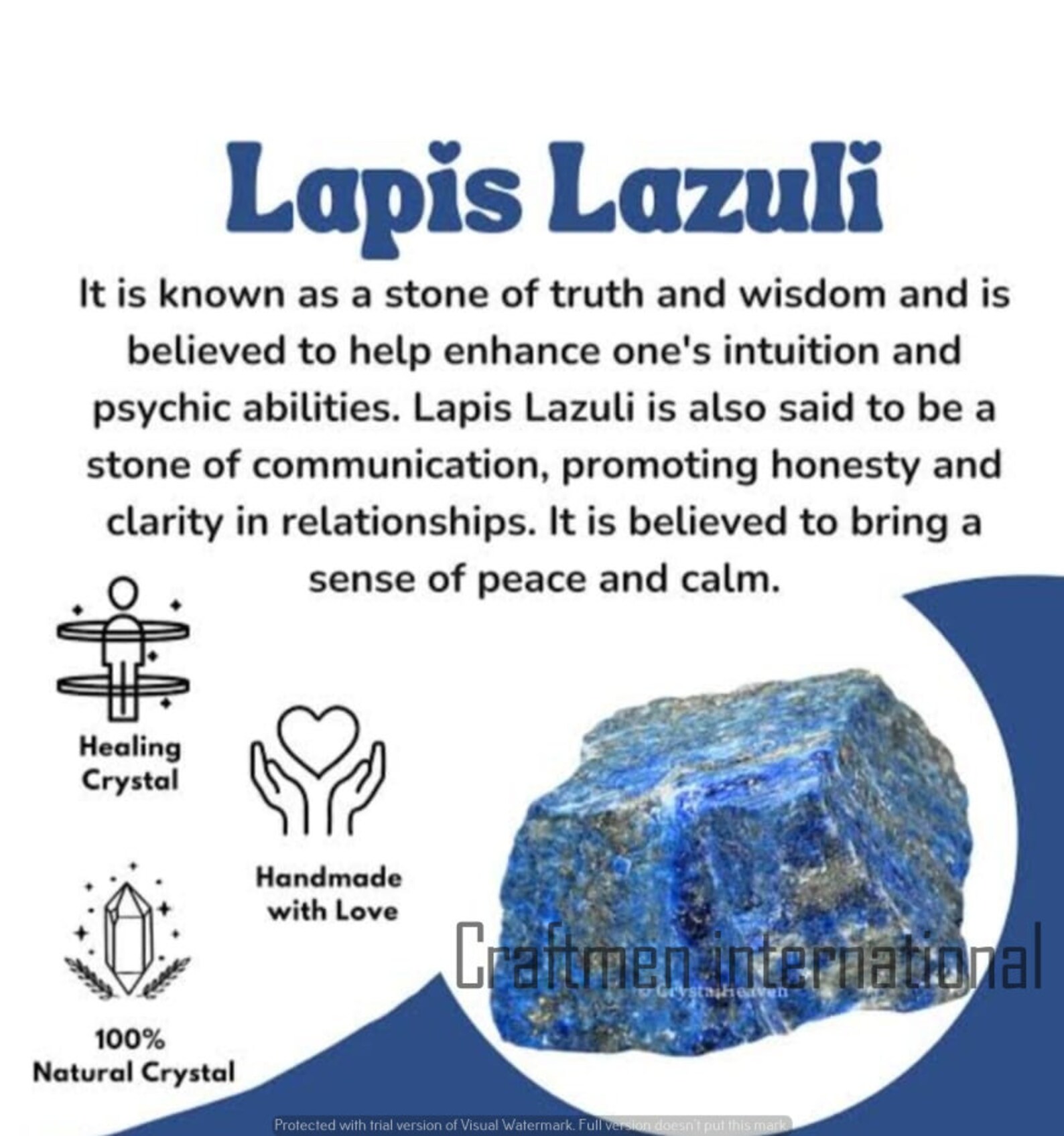 Blue Lapis Lazuli Stone Countertop | Natural Gemstone Kitchen Island ...