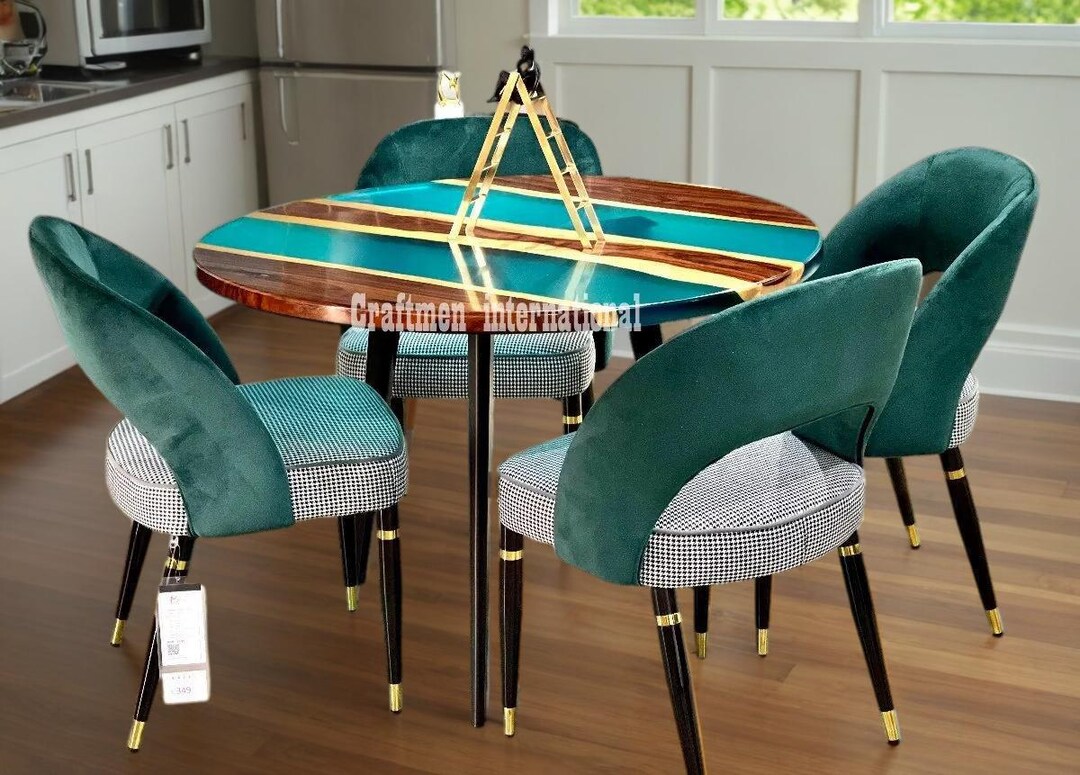 Emerald Blue Epoxy Table | Epoxy Coffee End Table | Epoxy Resin Table ...