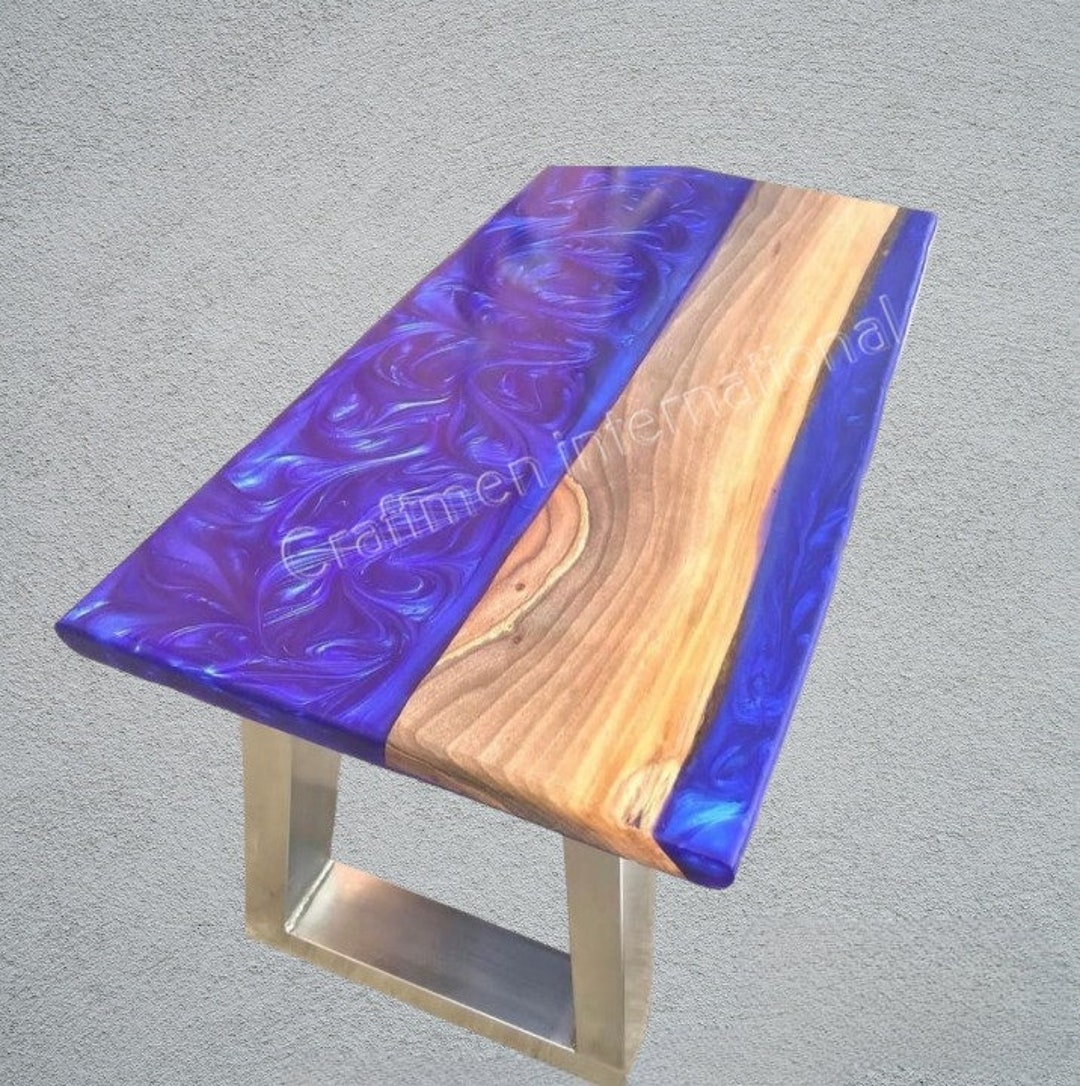 Purple Epoxy Dining Table, Epoxy Resin Table, Wood Epoxy Table, Modern ...