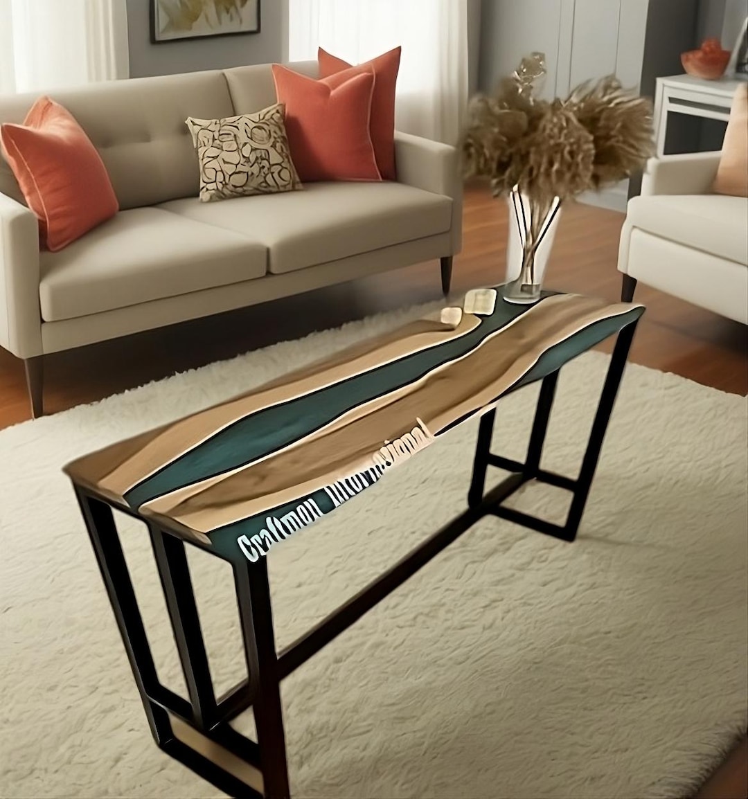 Green River Table Top, Made to Order Table, Home Decor Furniture ...