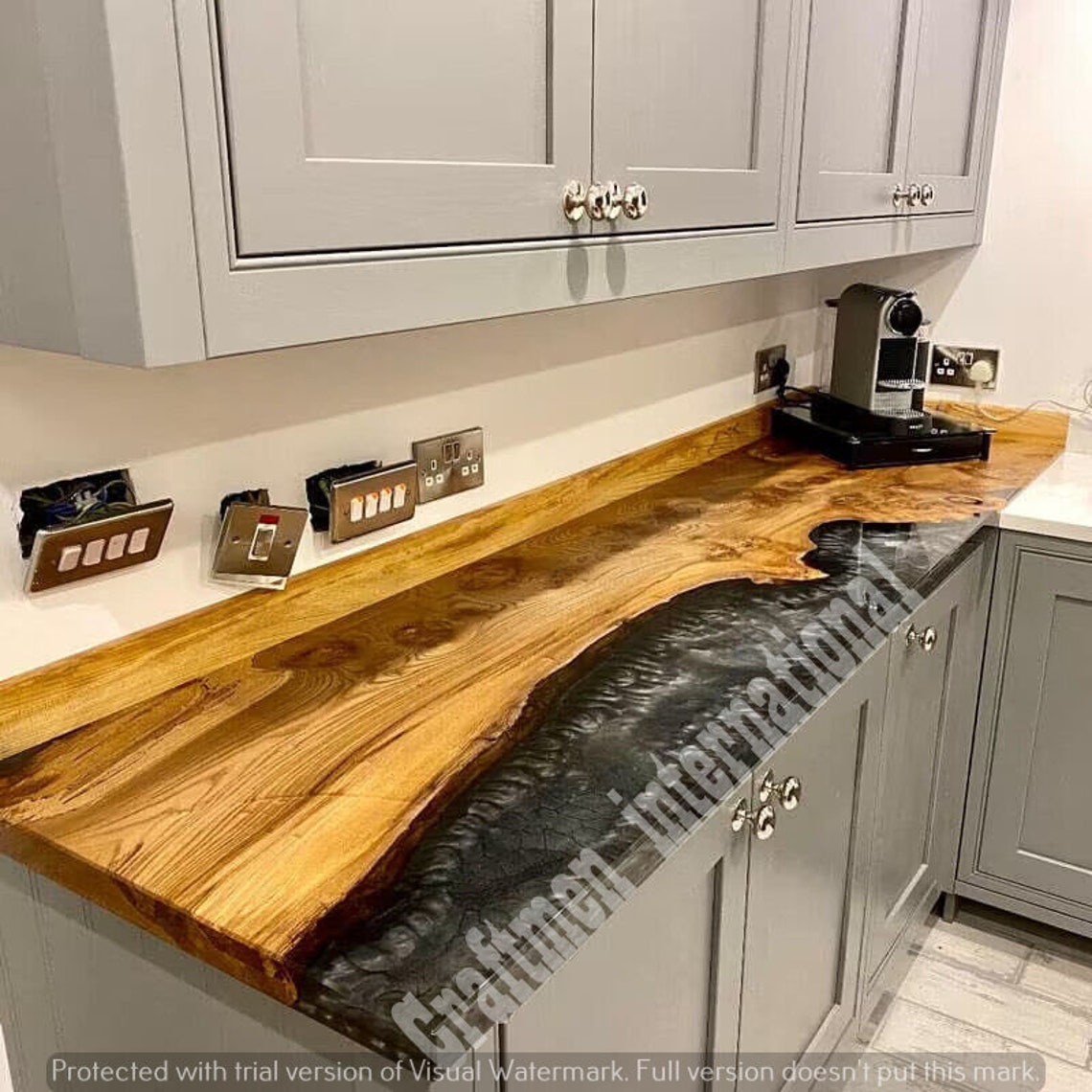 Black Epoxy Counter Top, Kitchen Counter Top, Coffee Counter Top, Live ...