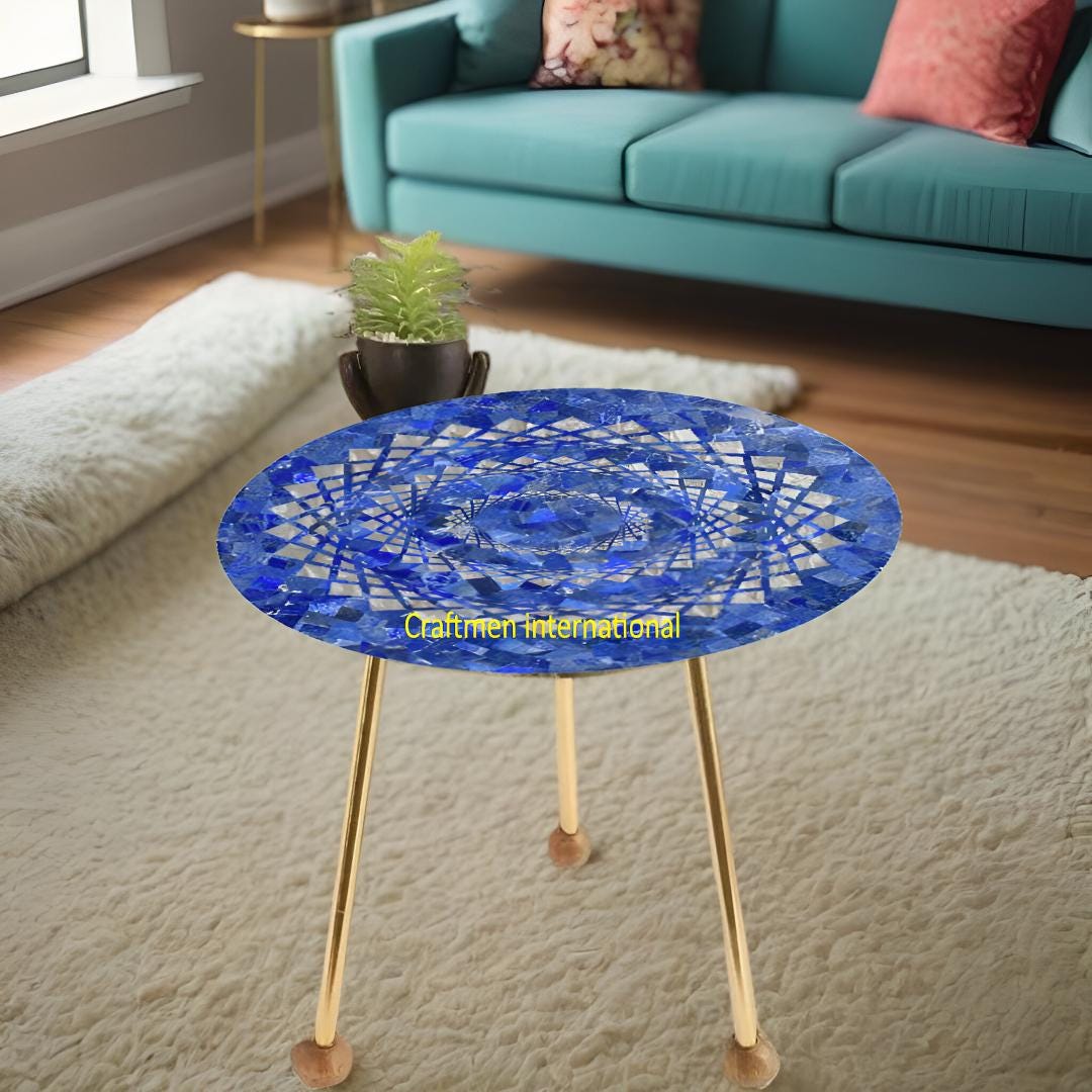 Lapiz Lazuli Stone, Coffee End Table, Dining Table , Room Furniture ...