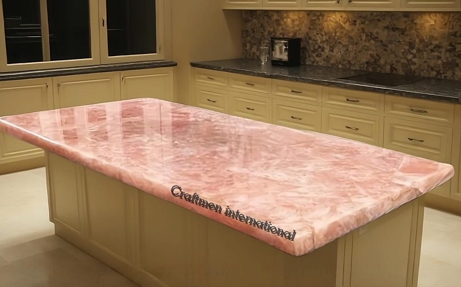 Rose Quartz Counter Top, Quartz Counter Slab, Kitchen Counter, Bar ...