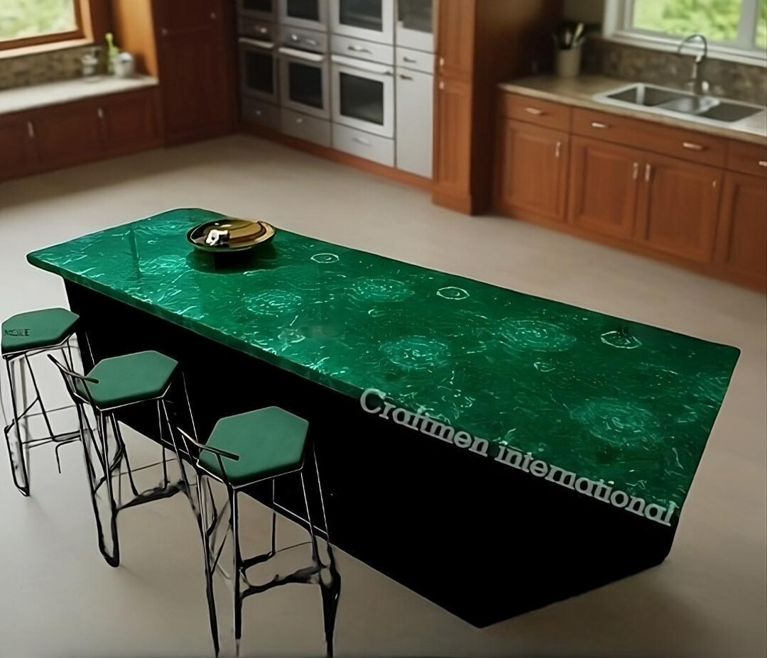 Green Malachite Counter Top, Kitchen Counter Top, Luxury Counter Top ...