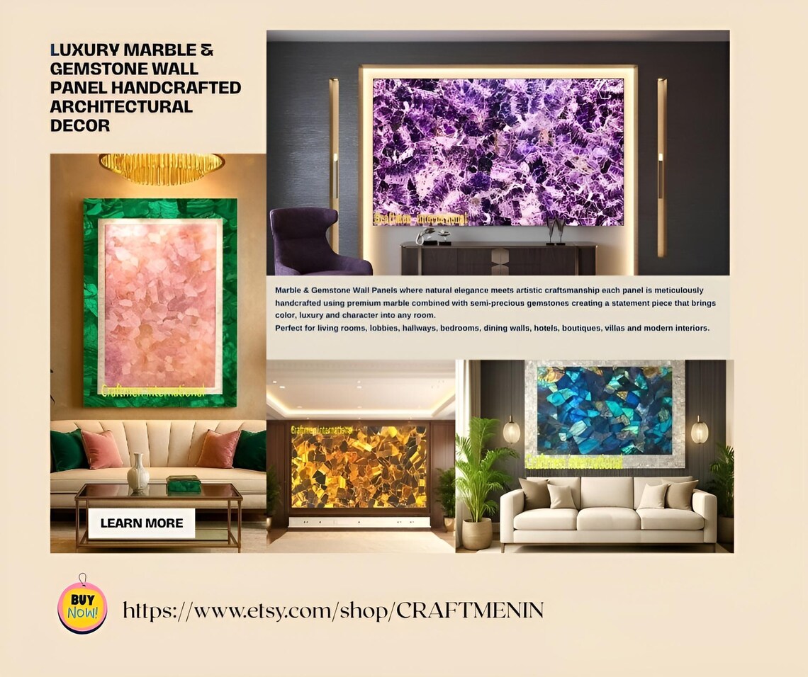 Luxury MOP Stone Wall Panel | Mother of Pearl Inlay Art for Interiors ...