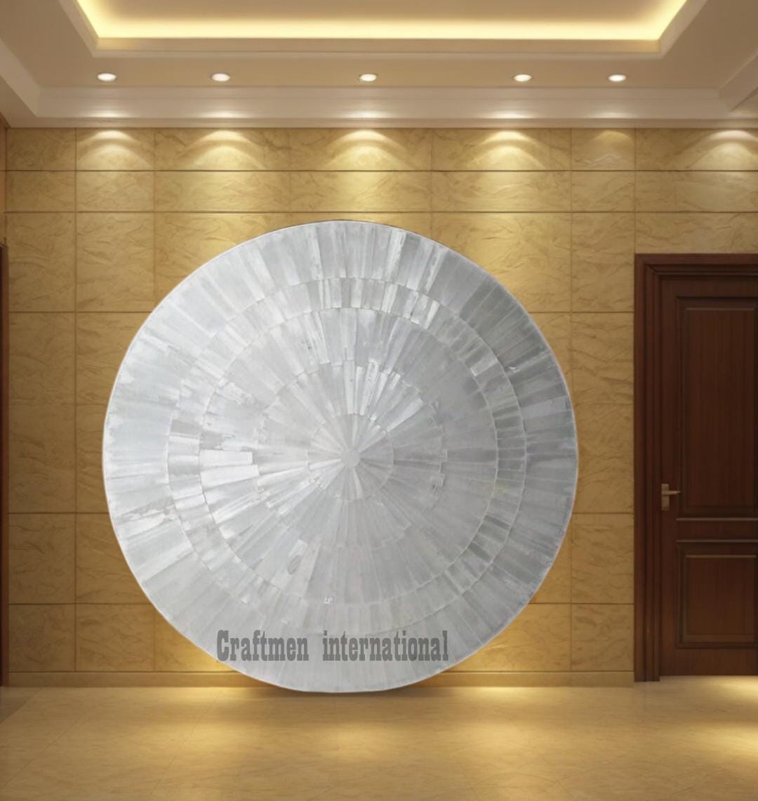 Sunburst Selenite Table Top, Coffee Table, Dining Table, Living Room ...