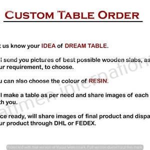 Green River Table Top, Made to Order Table, Home Decor Furniture ...